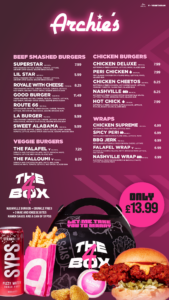 Menu - Archies